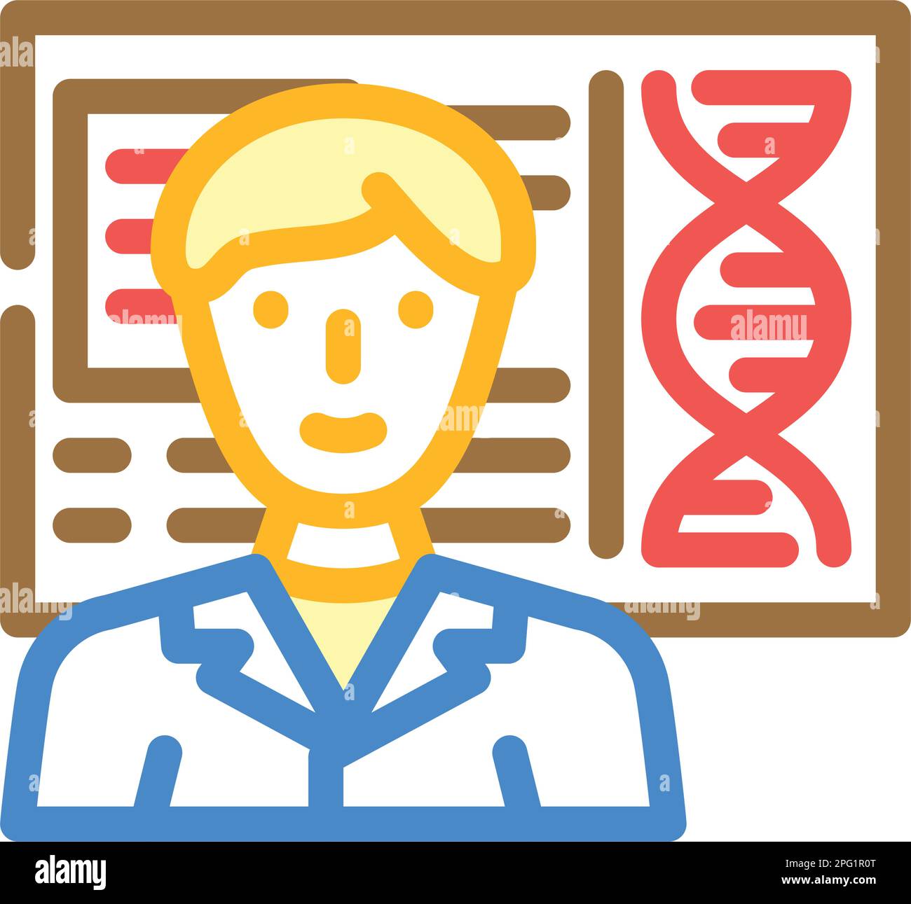 biomedical engineer worker color icon vector illustration Stock Vector ...