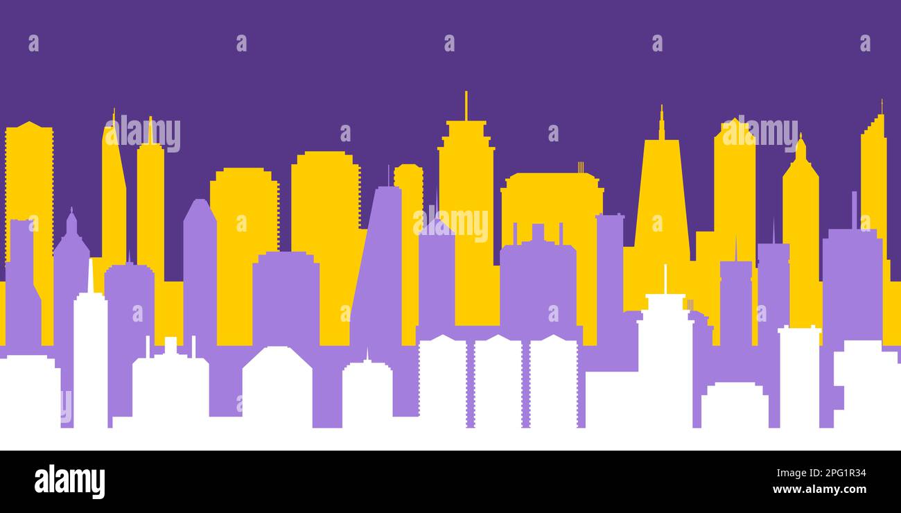 City silhouette background. Generic city skyline vector abstract ...