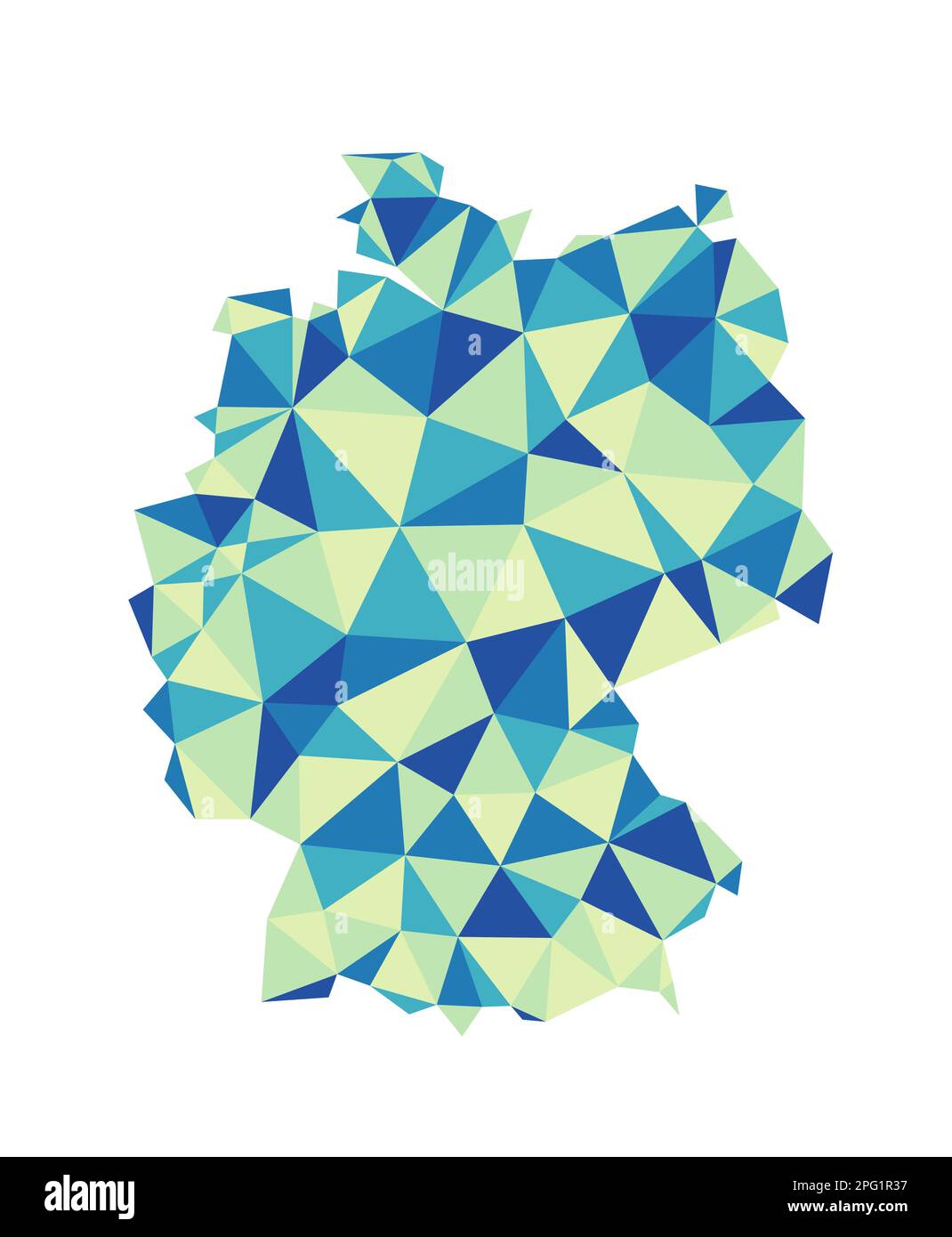 Germany polygon map. Low poly trendy style vector map of Germany Stock ...