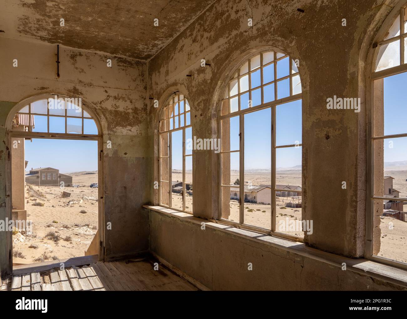 Kolmanskop ghost town in the Namib desert, Southerns Namibia. Former ...