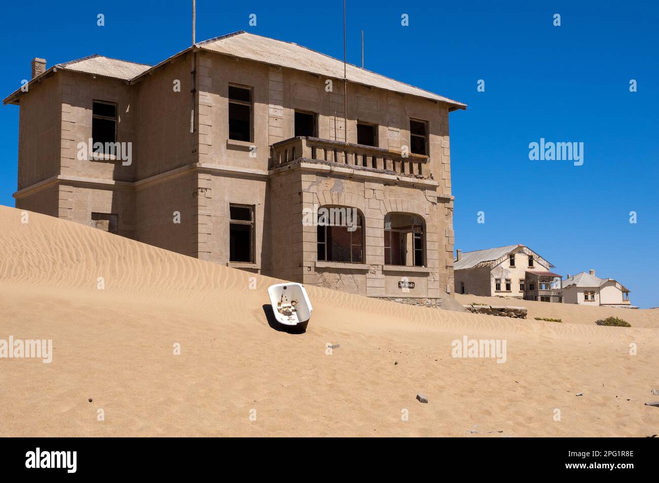 Kolmanskop ghost town in the Namib desert, Southerns Namibia. Former ...