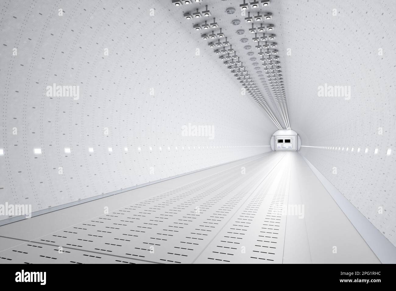 3d rendering empty white corridor or walkway hall space interior Stock ...