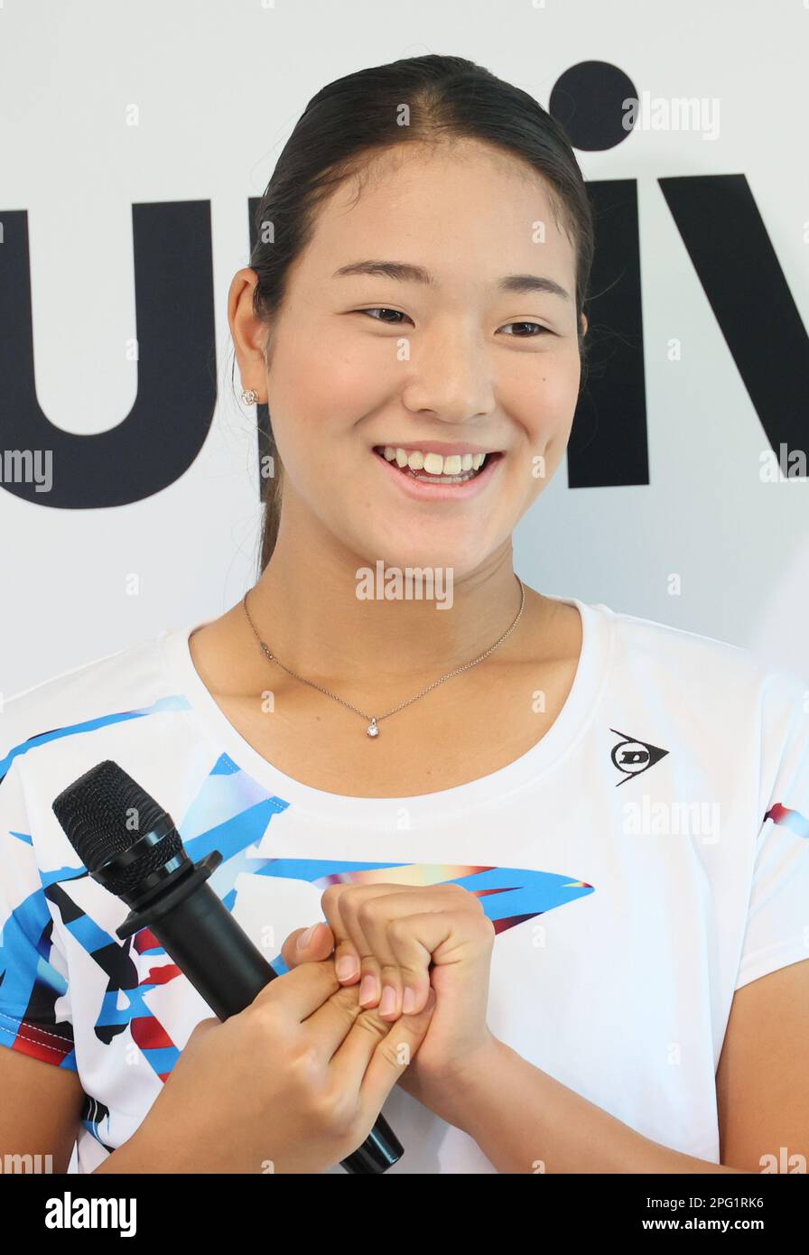 Yokohama, Japan. 20th Mar, 2023. 17-year-old female tennis player ...