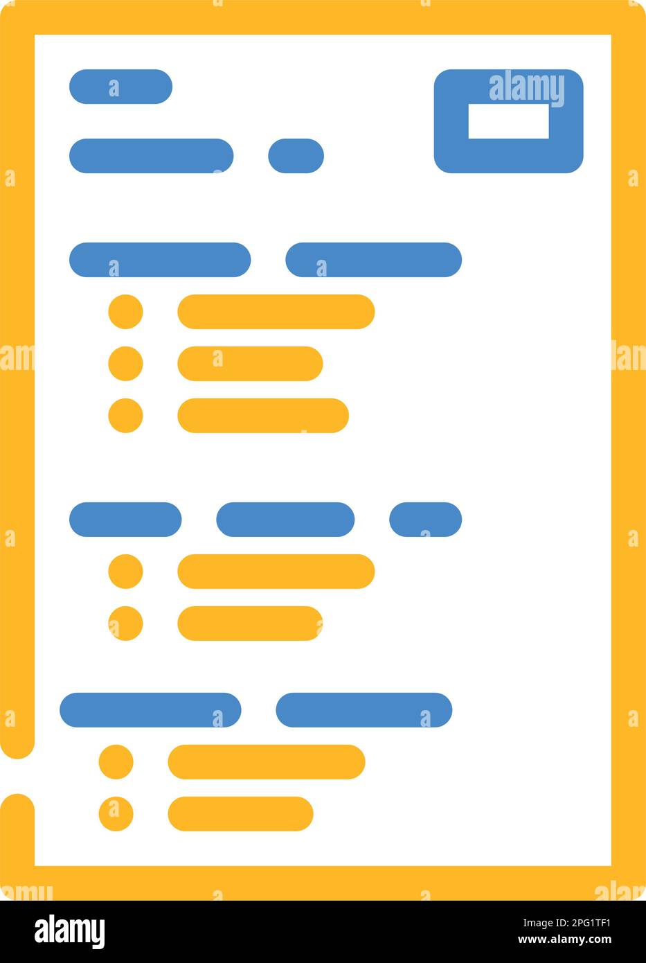 test exam paper document color icon vector illustration Stock Vector ...