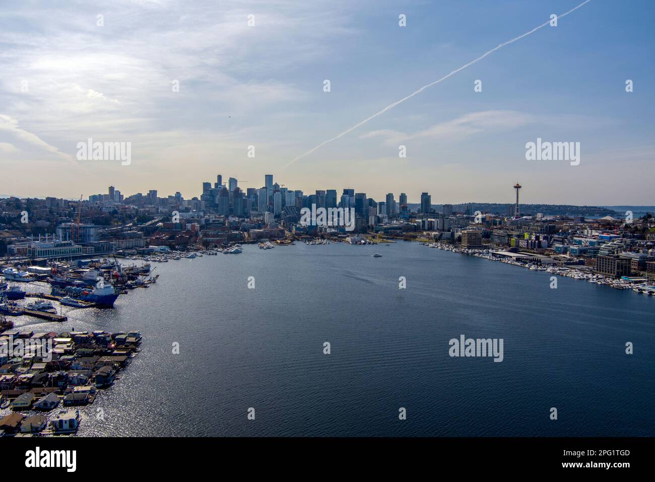 Seattle, Washington and Lake Union Stock Photo - Alamy