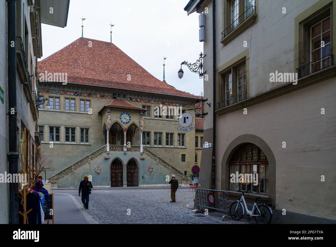 Bern, Switzerland - February 22, 2023: View of the City Hall Building ...