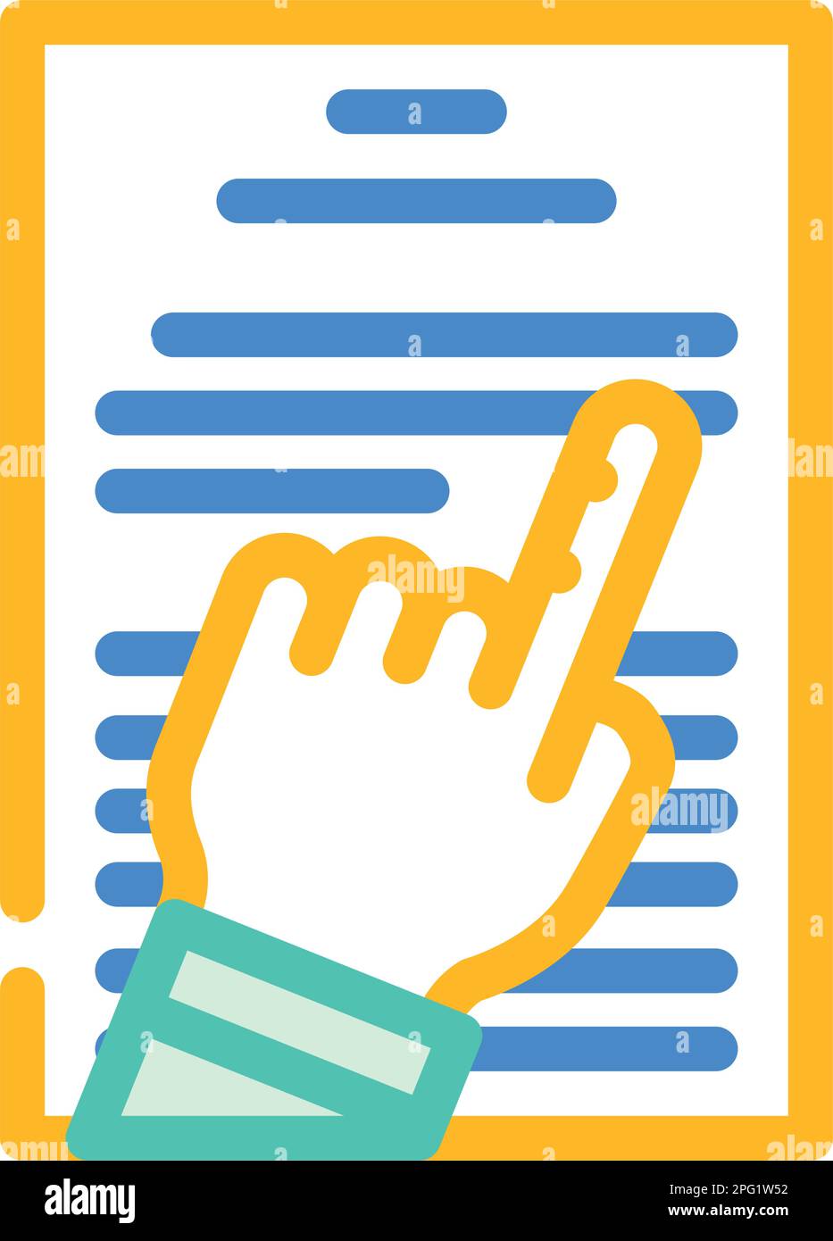 review paper document color icon vector illustration Stock Vector Image ...