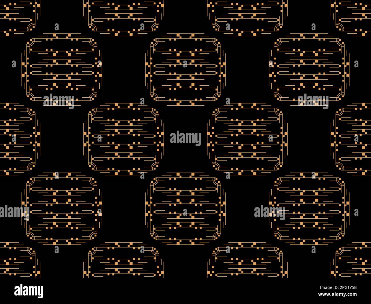 Geometric seamless pattern in art deco style. Golden lines pattern ...