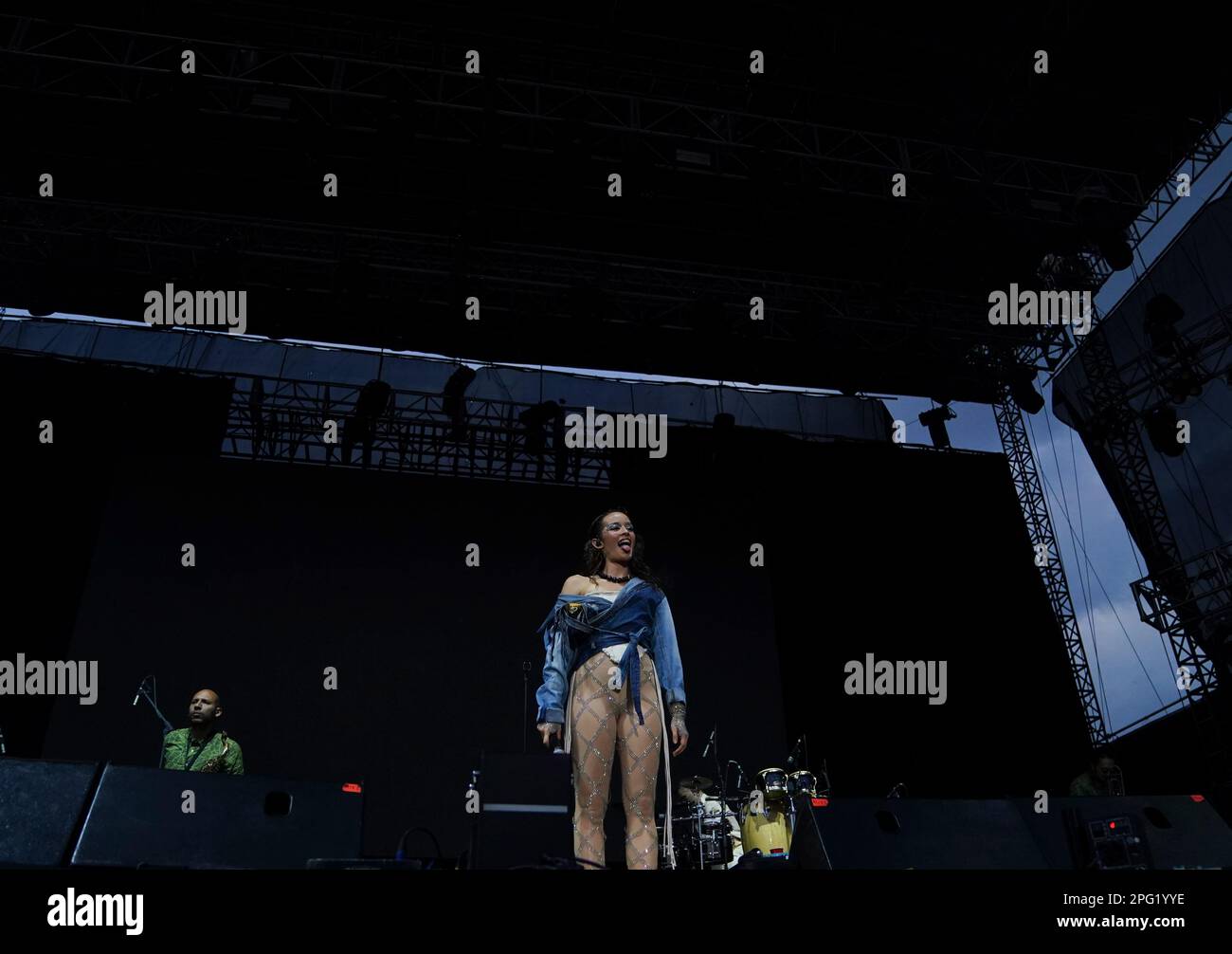 Catalina García, the vocalist of Monsieur Perine, performs during the ...