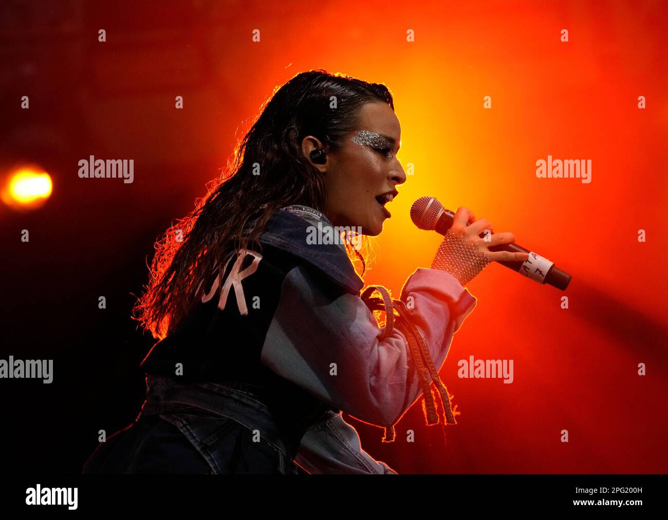 Catalina García, the vocalist of Monsieur Perine, performs during the ...