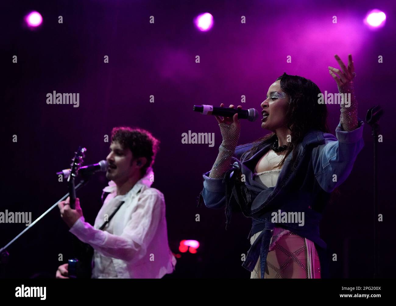 Catalina García and Santiago Prieto, of Monsieur Perine perform during ...