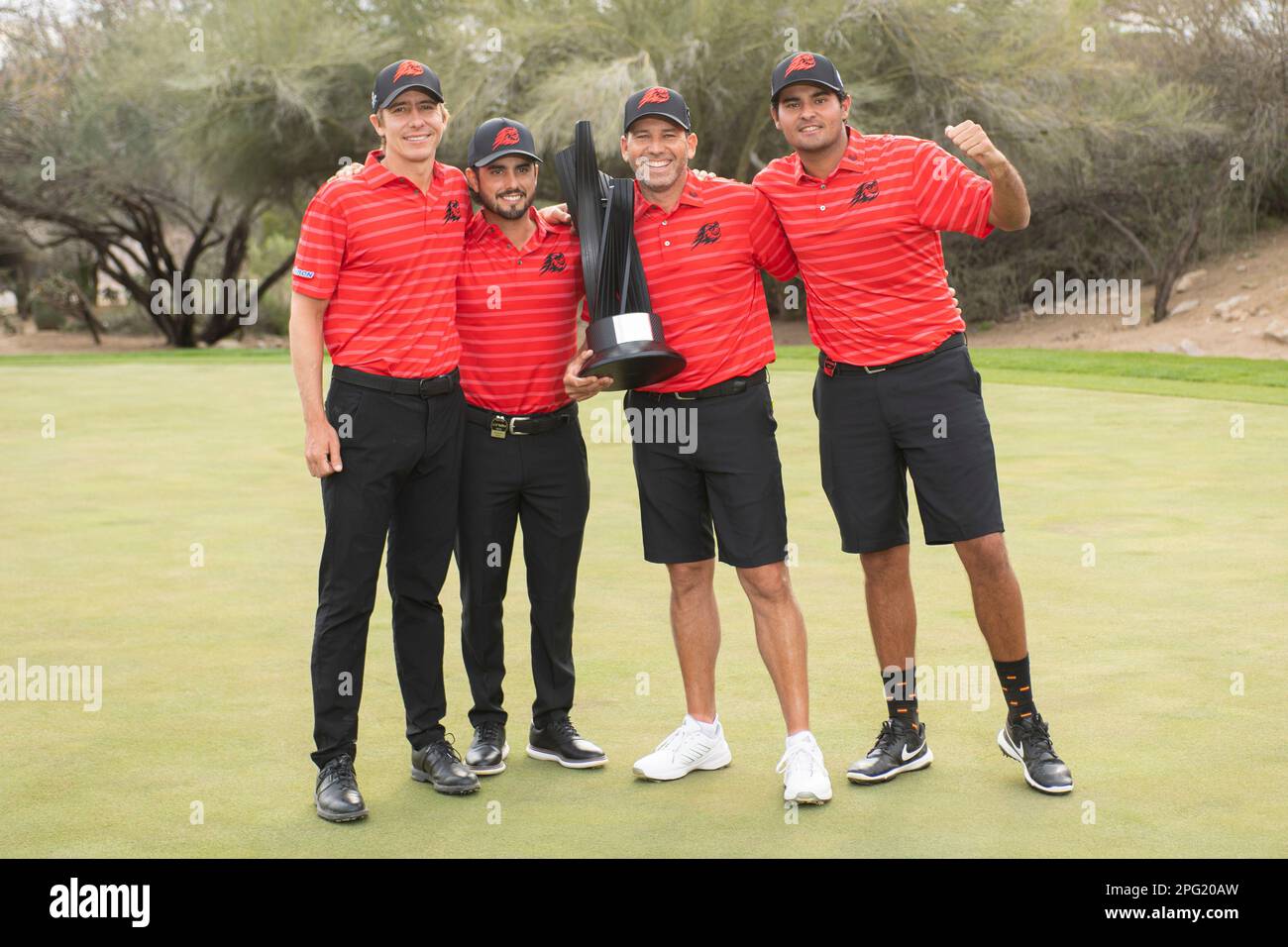 The Fireballs GC (L-R; Carlos Ortiz, Abraham Ancer, Sergio Garcia and ...