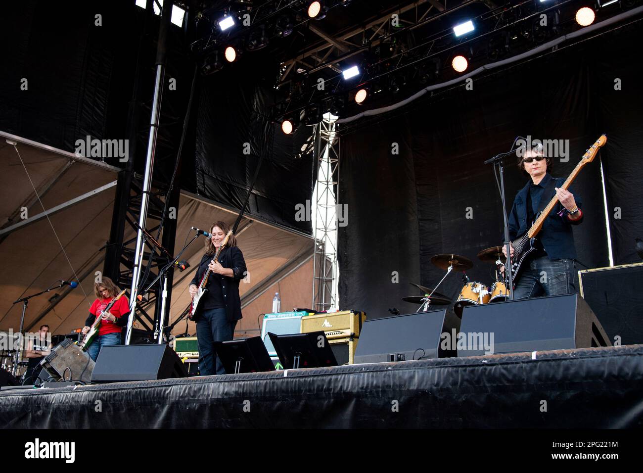 Kelley Deal, left, Kim Deal, and Josephine Wiggs of The Breeders ...