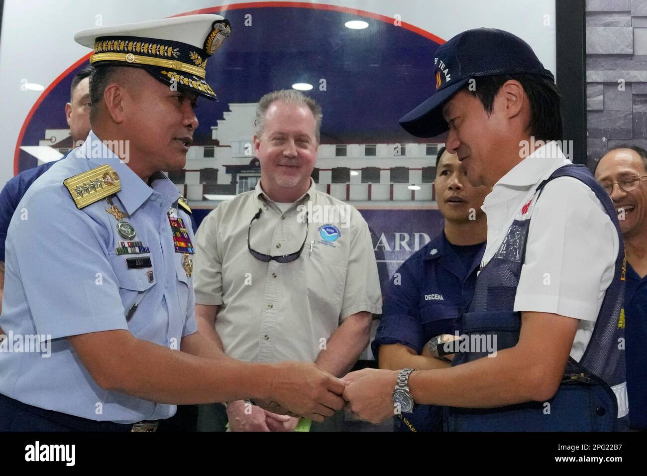 Philippine Coast Guard Commandant, CG Admiral Artemio M Abu, left ...