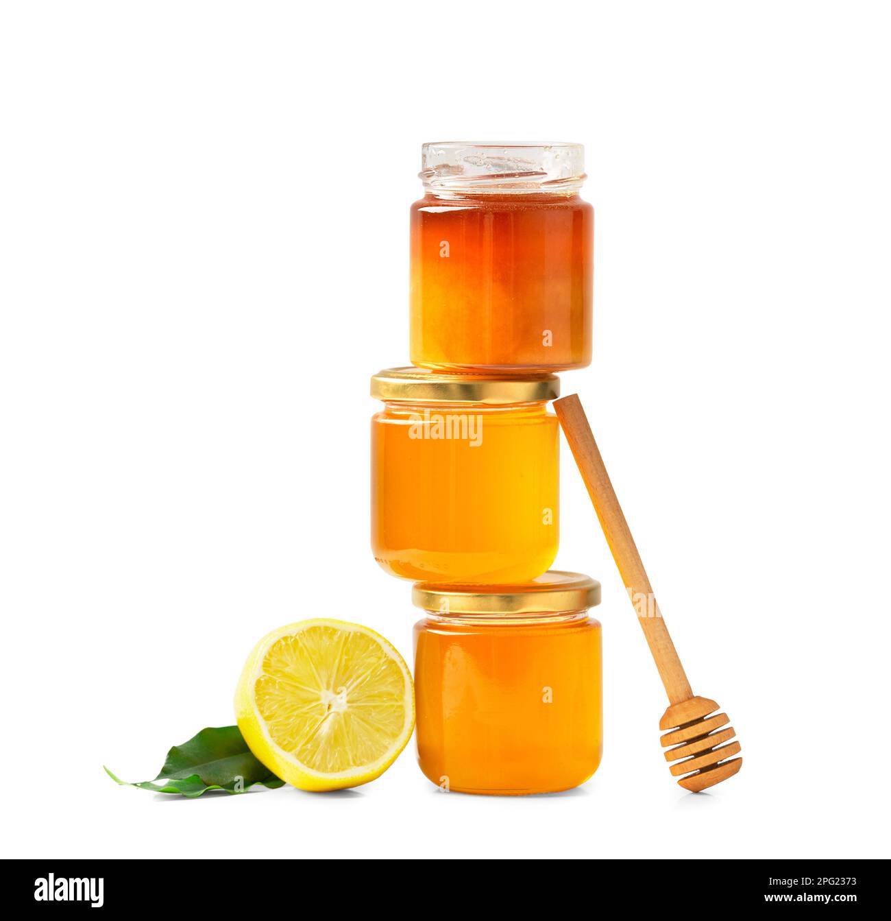 Small yellow jar honey Cut Out Stock Images & Pictures - Alamy