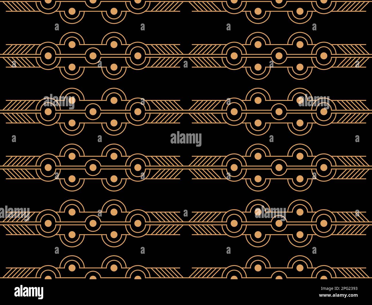 Geometric seamless pattern in art deco style. Golden lines pattern ...