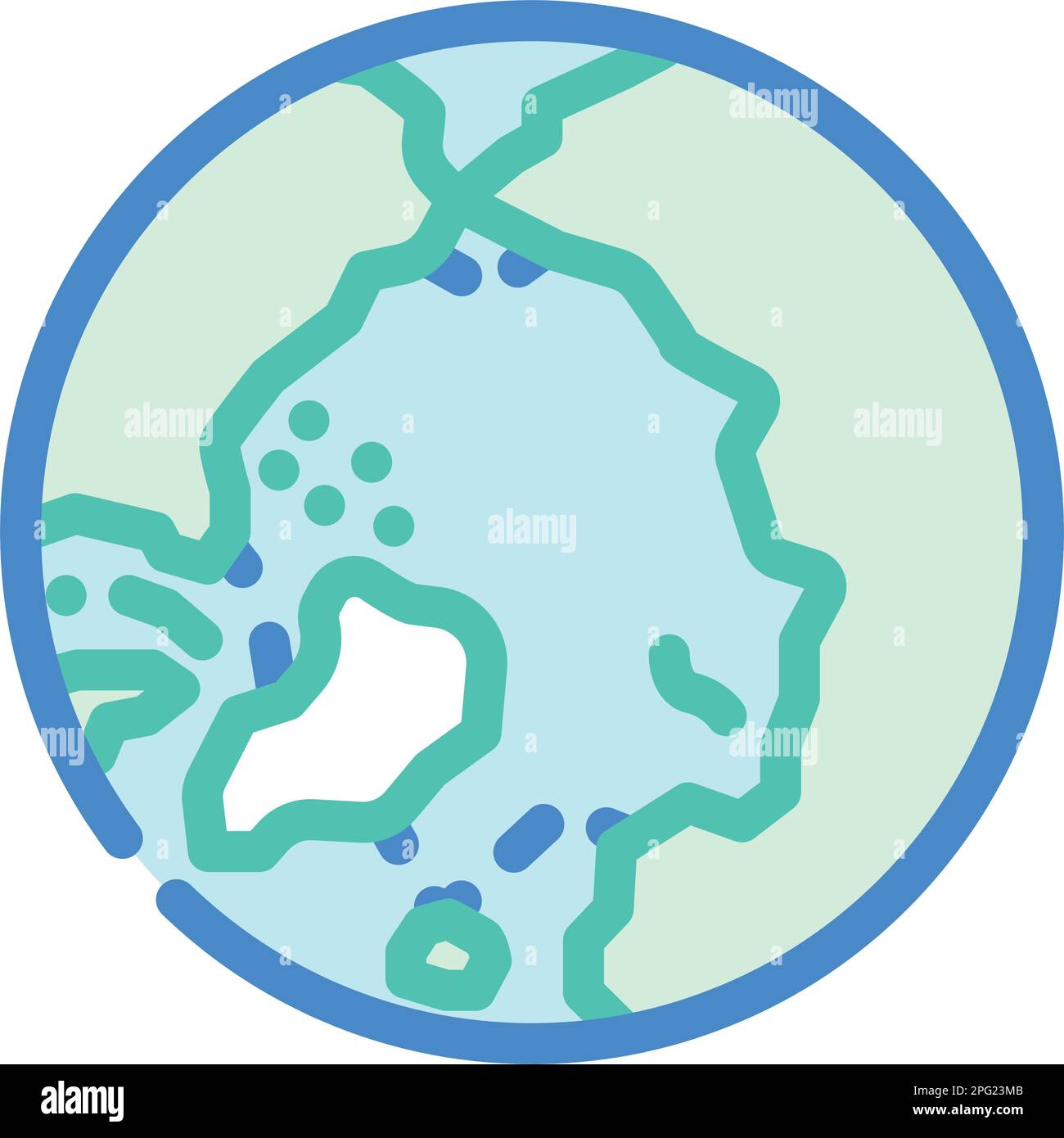 arctic ocean map color icon vector illustration Stock Vector Image ...
