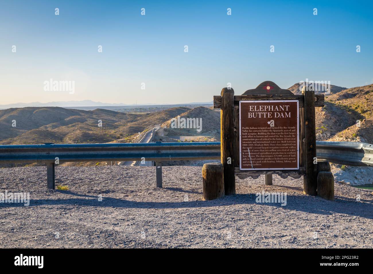 A concrete gravity dam in Elephant Butte, New Mexico Stock Photo - Alamy