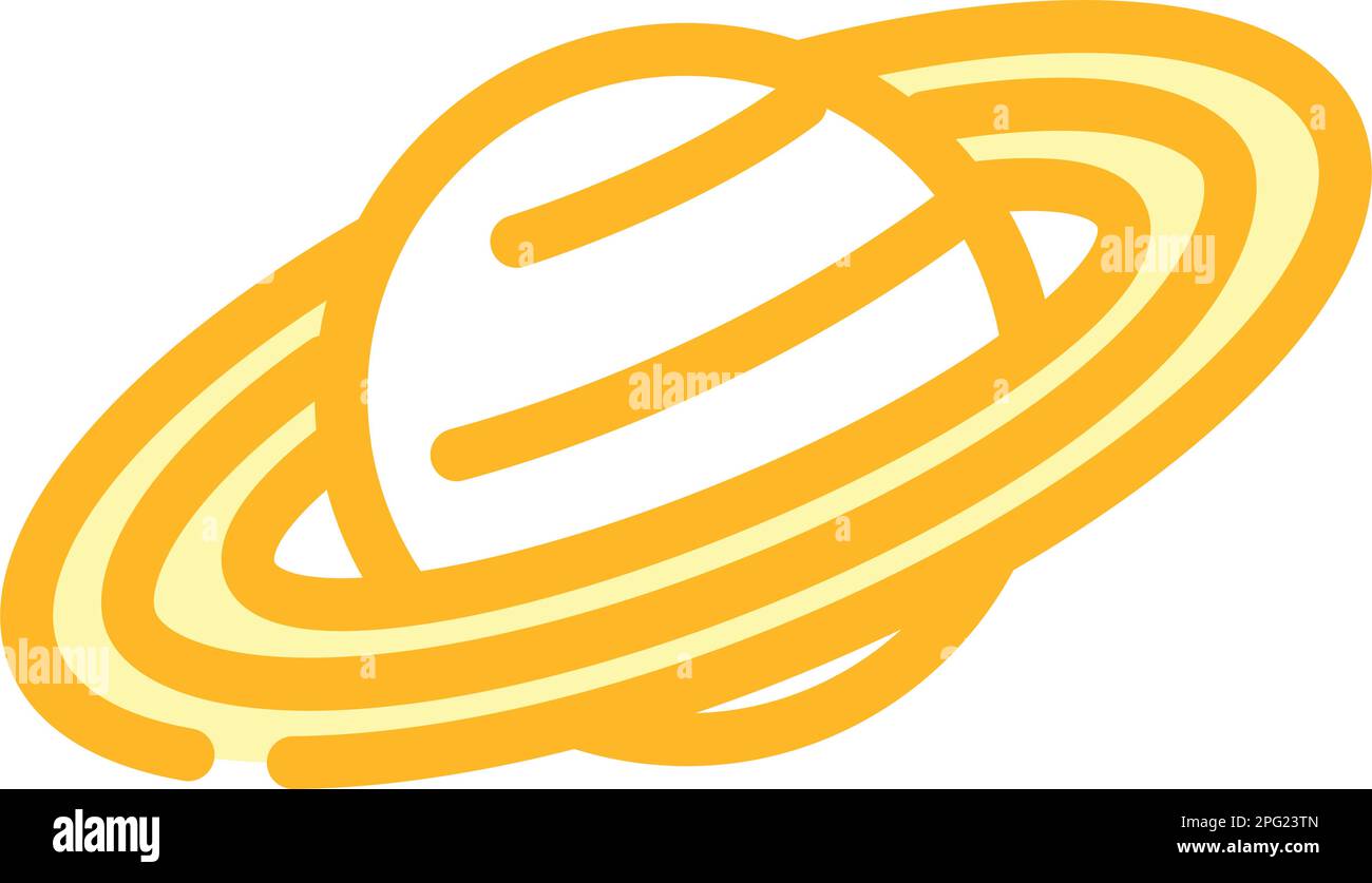 saturn planet color icon vector illustration Stock Vector Image & Art ...