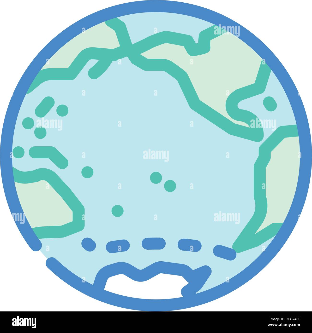 pacific ocean map color icon vector illustration Stock Vector Image ...