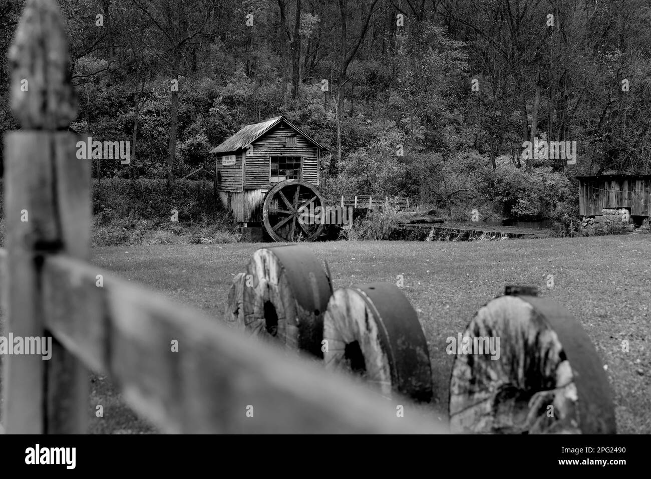 Old Mill and fence in Wisconsin Stock Photo - Alamy