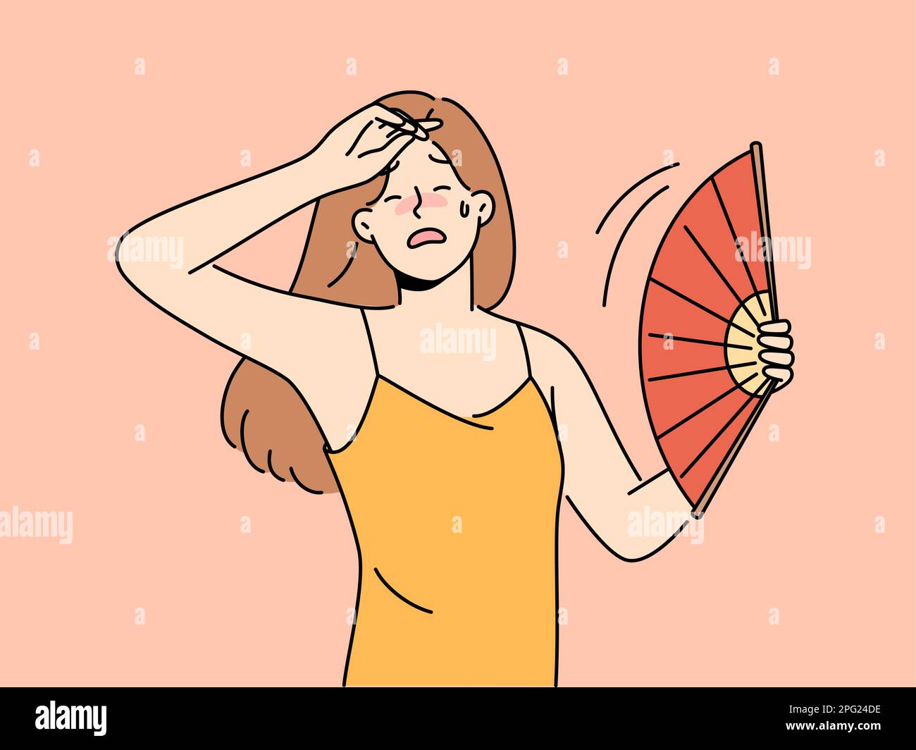 Girl Sweating Clipart