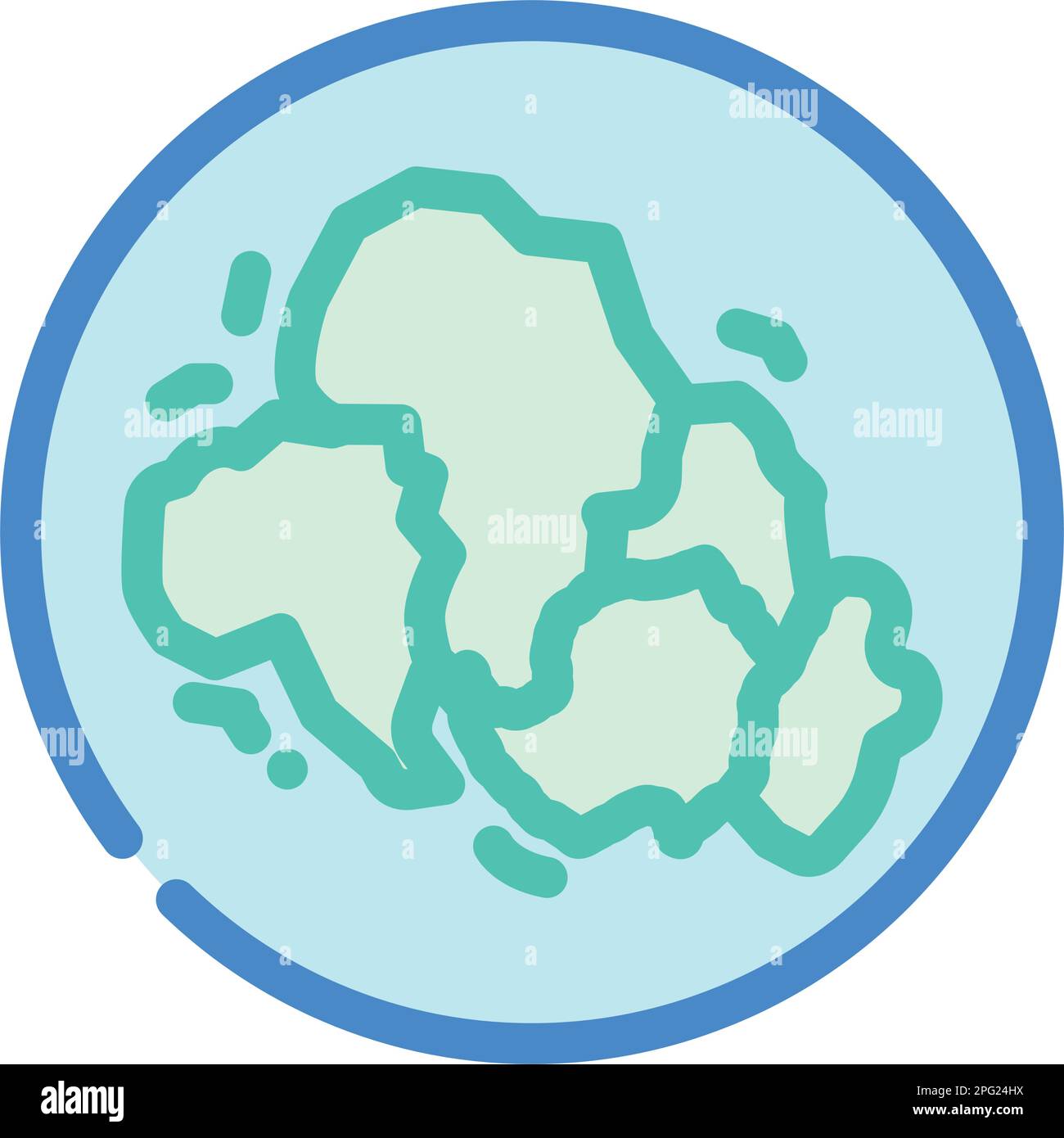 gondwana earth continent map color icon vector illustration Stock ...