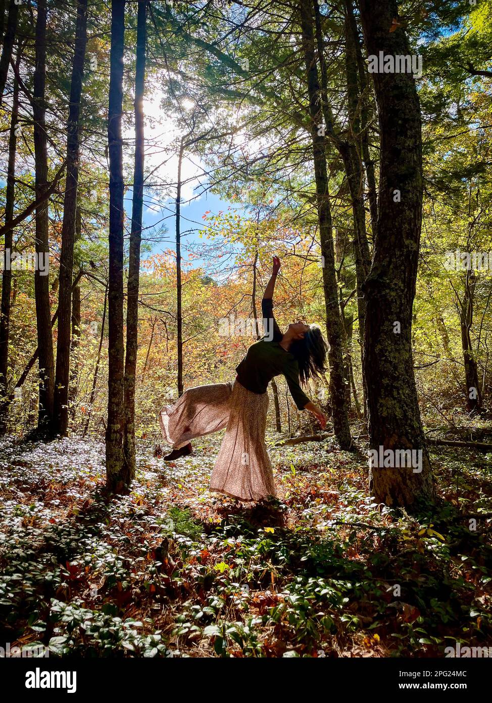 Old woman dancing in woods hi-res stock photography and images - Alamy