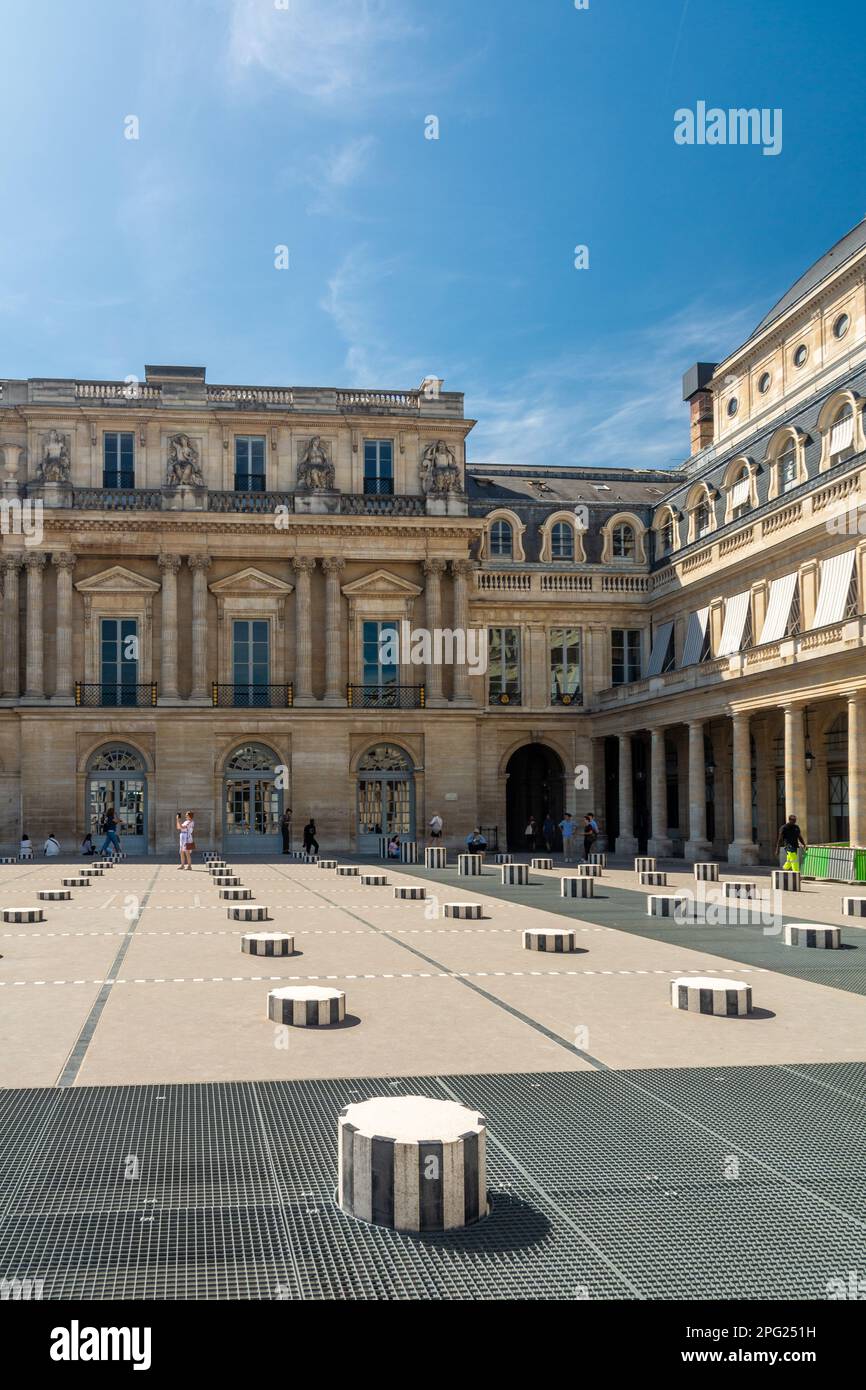 Paris, France - August 30, 2019 : Tourists inside the Palais-Royal ...