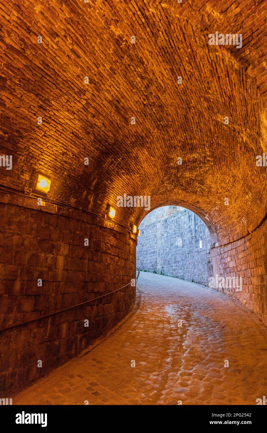 Curved entrance to the old castle Stock Photo - Alamy