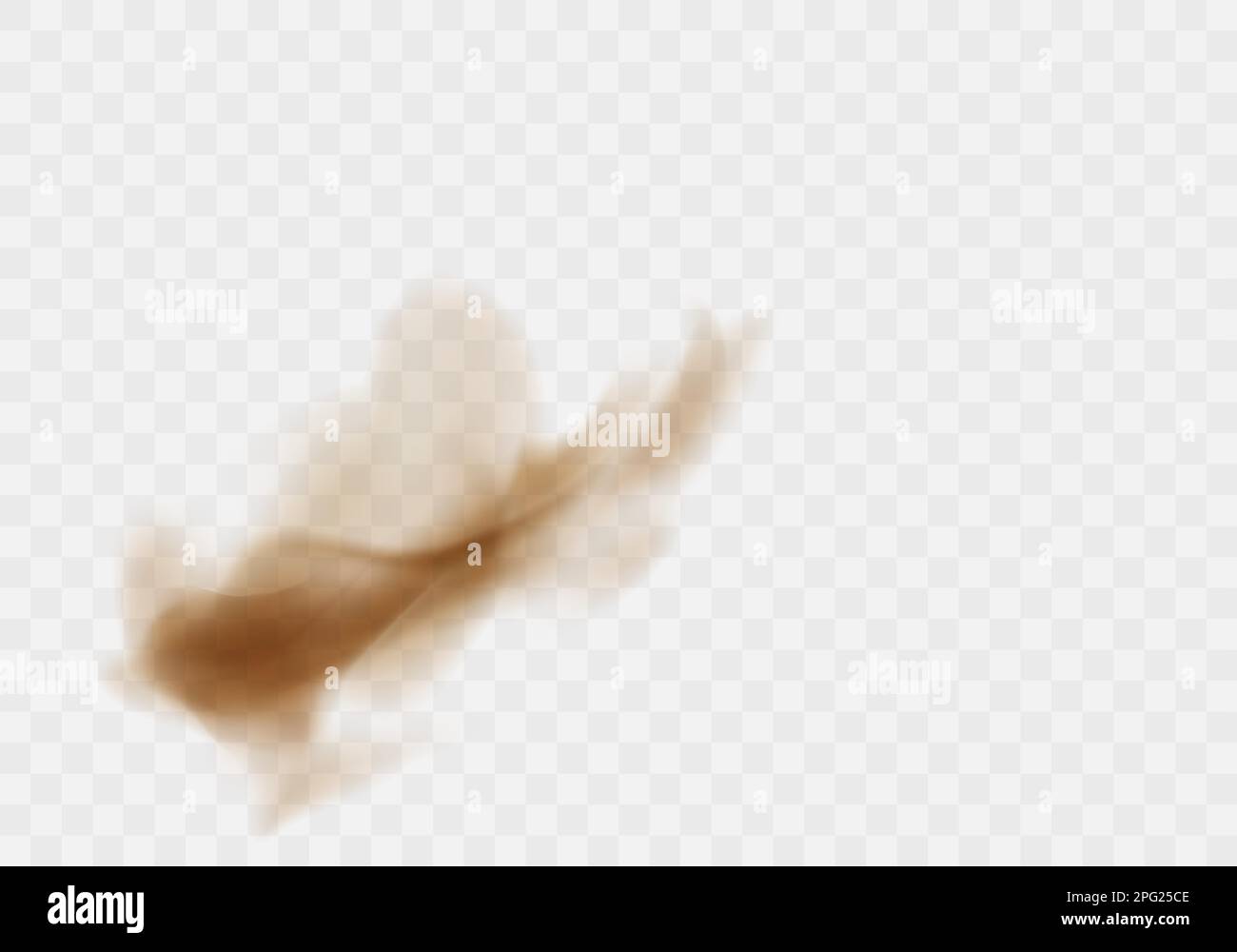 Desert sandstorm, brown dusty cloud or dry sand flying with gust of ...