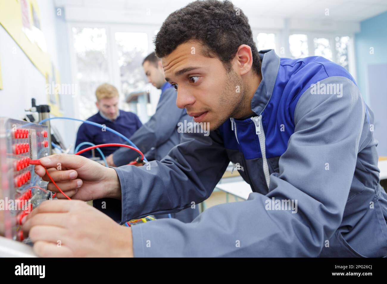 engineer measuring multimeter panel board Stock Photo - Alamy