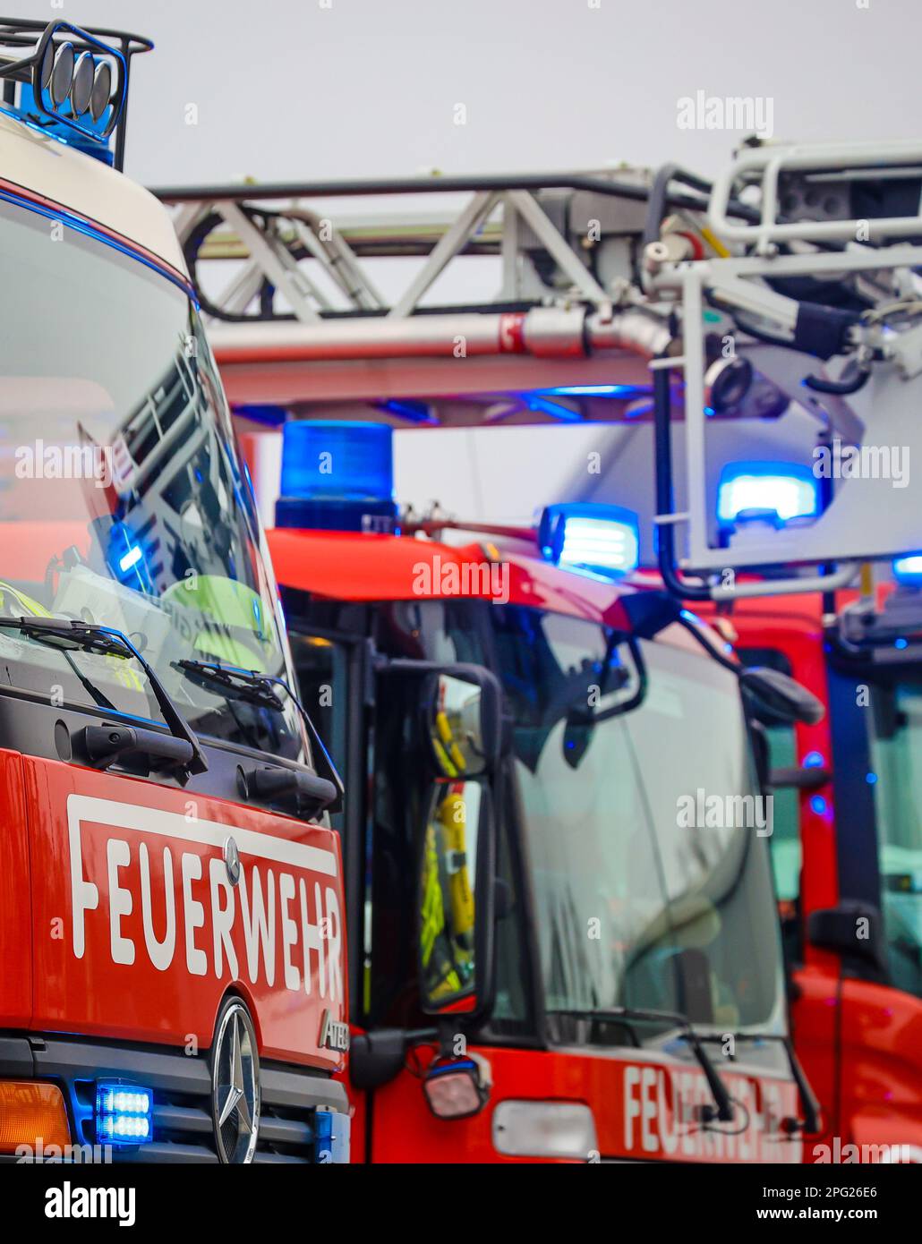 Duisburg, North Rhine-Westphalia, Germany - firefighting exercise ...