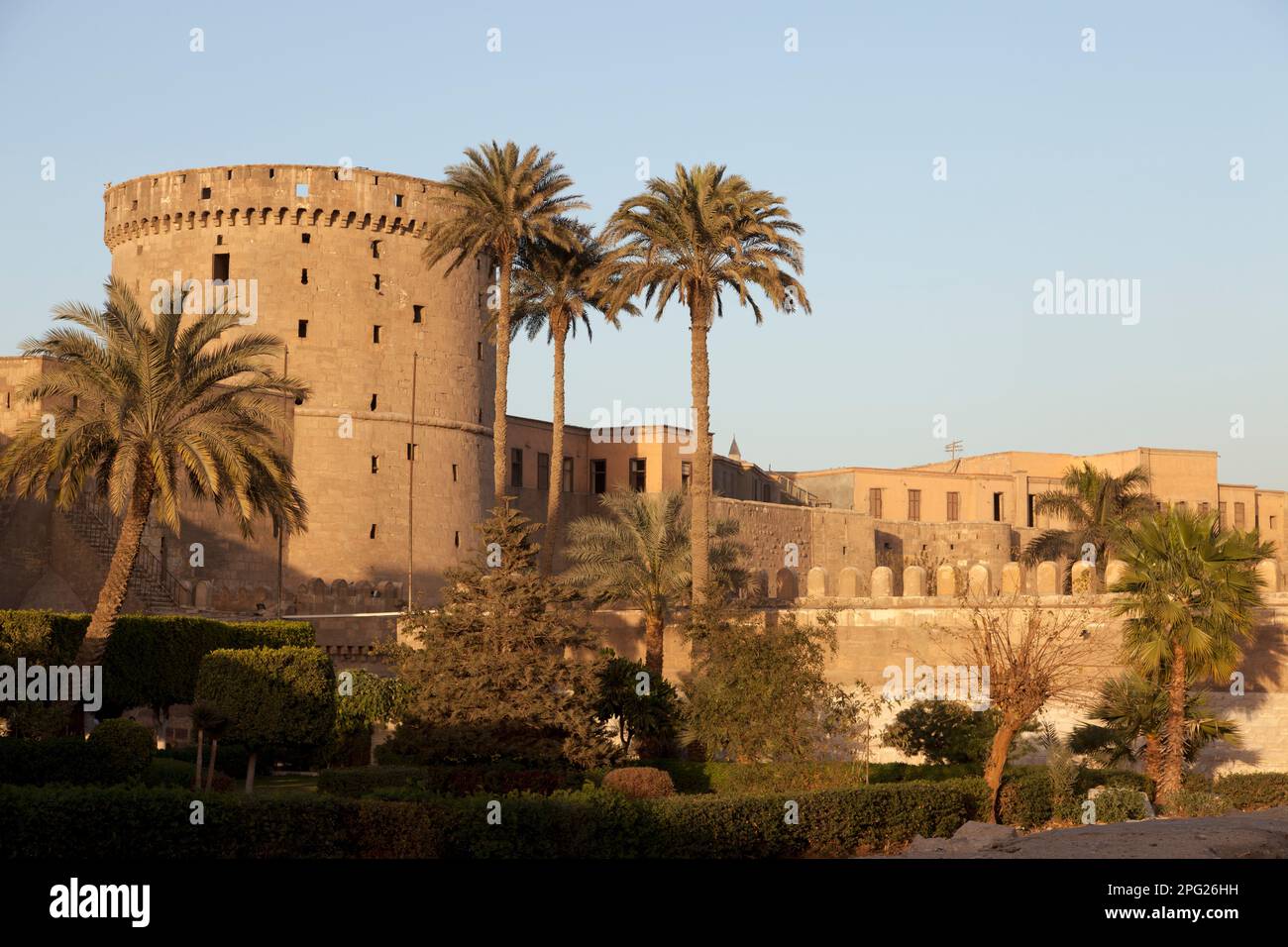 Egypt, Cairo, citadel ramparts and tower Stock Photo - Alamy