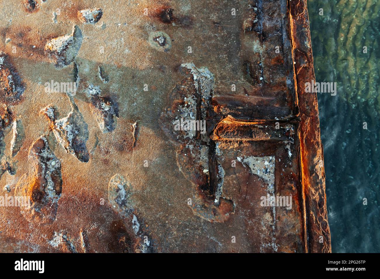 Old rusty textured metal surface. Conception of aging and decay Stock ...