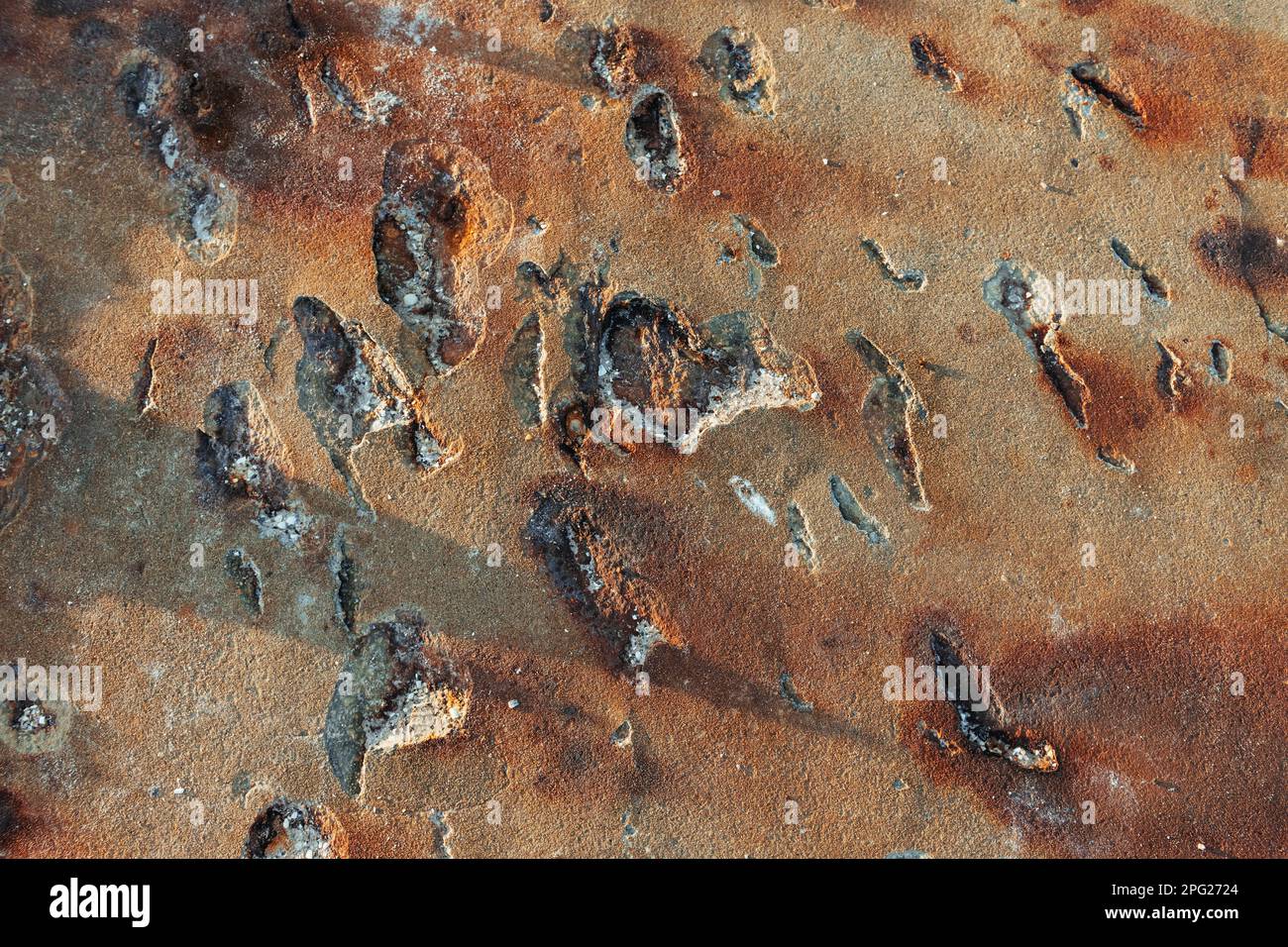 Old rusty textured metal surface. Conception of aging and decay Stock ...