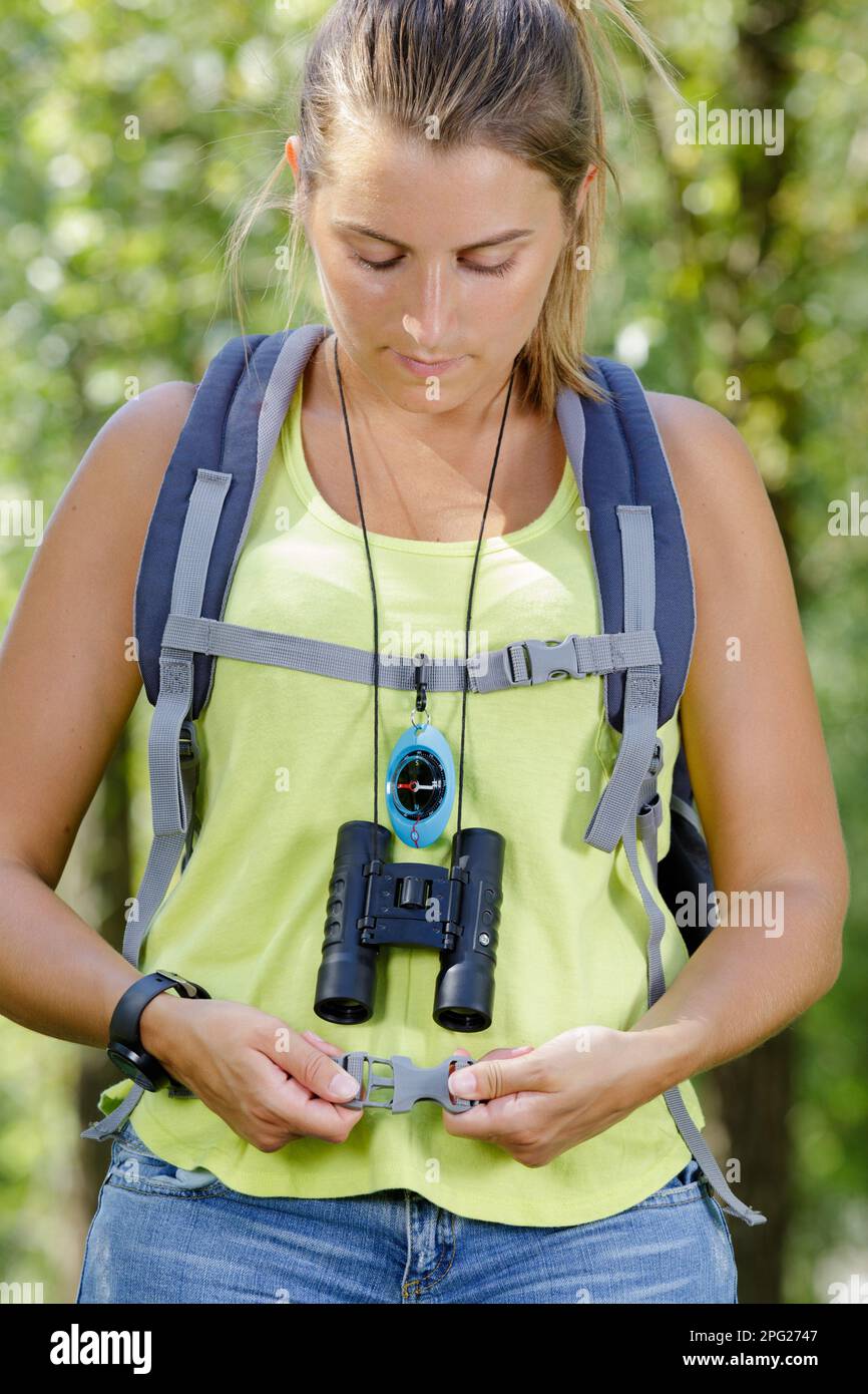 Hiker compass wilderness hi-res stock photography and images - Alamy