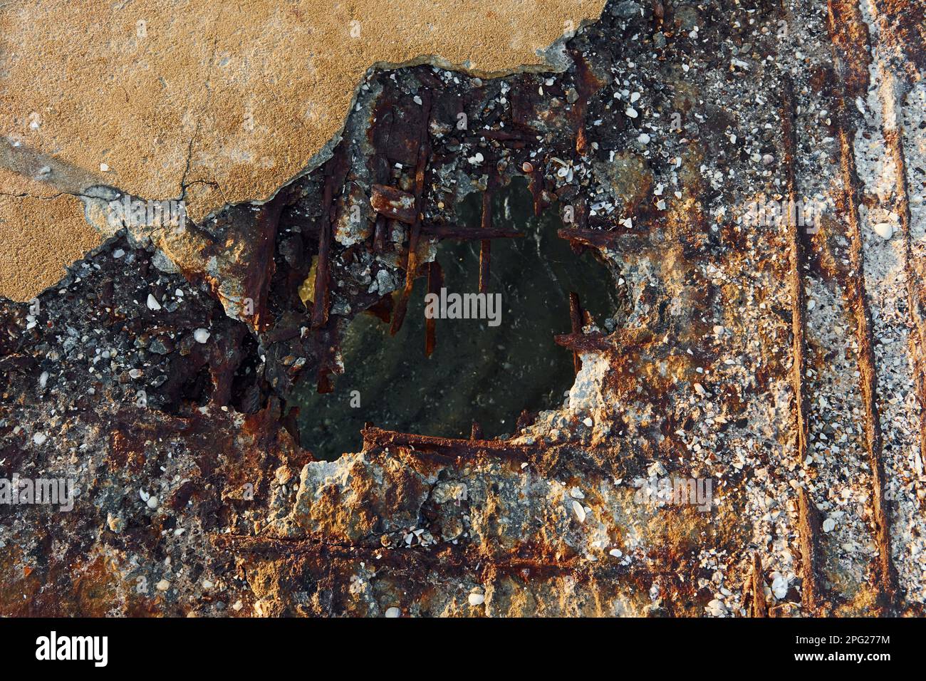 Old rusty textured metal surface. Conception of aging and decay Stock ...