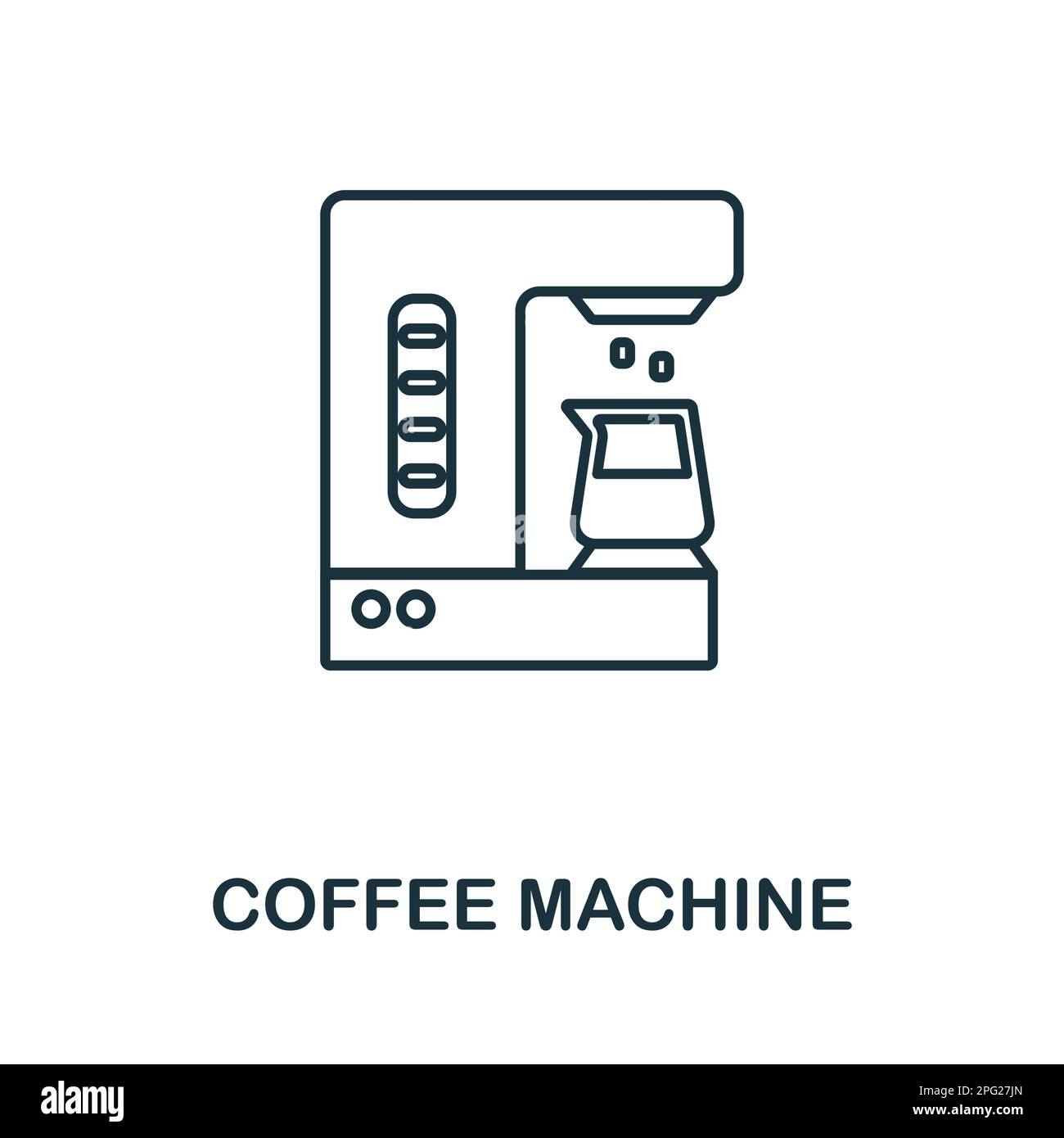 Coffee Machine line icon. Monochrome simple Coffee Machine outline icon ...