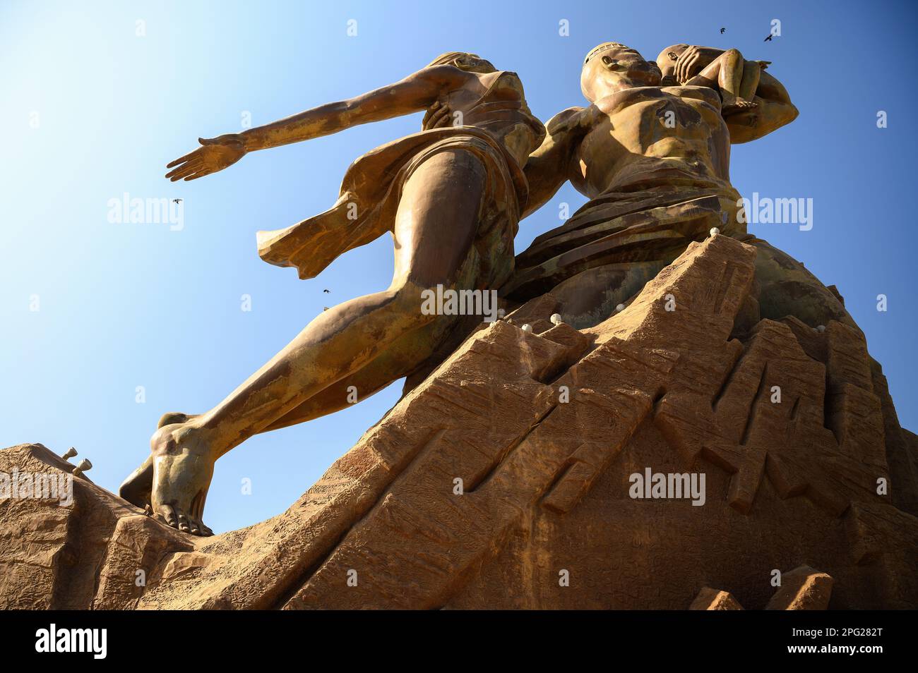 Statue called Monument of the African Renaissance located in Dakar ...