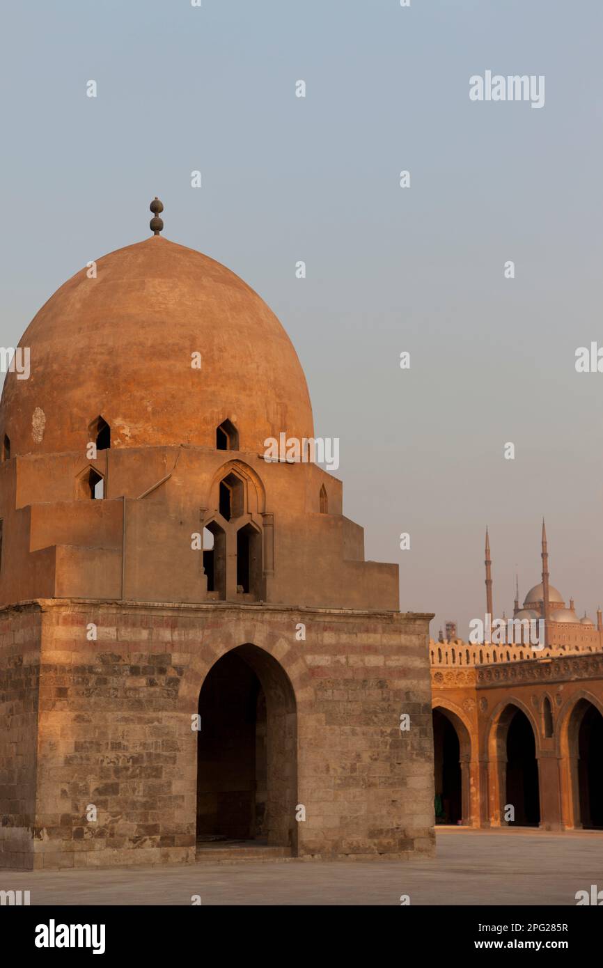 Egypt, Cairo, Mosque of Ahmed Ibn Tulun, the central Dome and courtyard ...