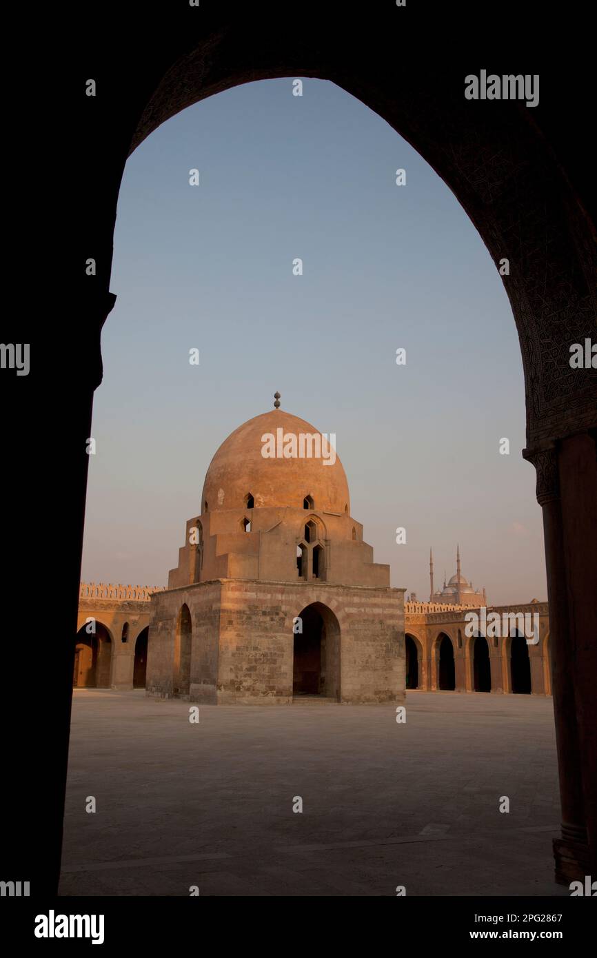 Egypt, Cairo, Mosque of Ahmed Ibn TUlun, the central Dome and the ...