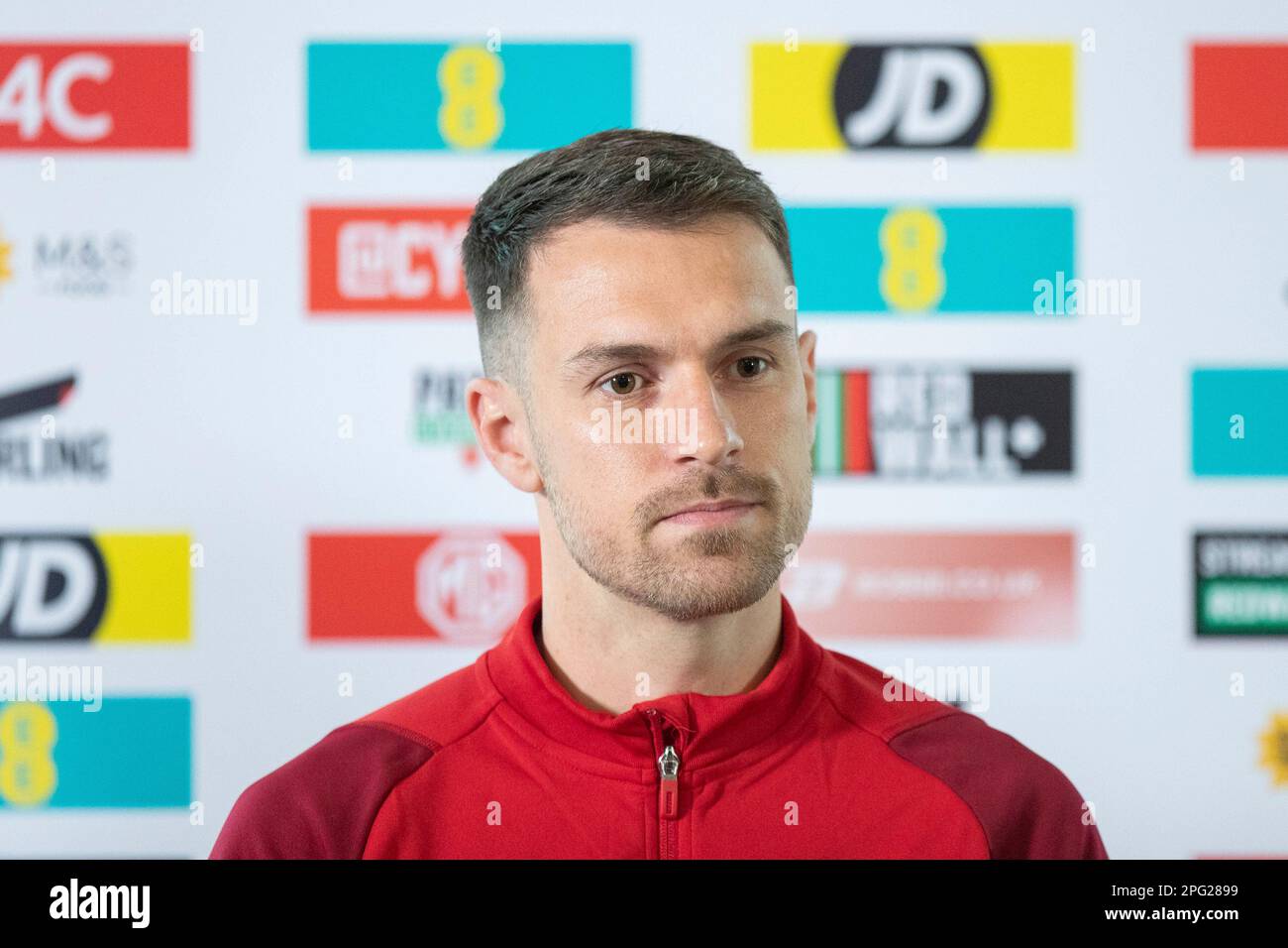 Hensol, Wales, UK. 20th Mar, 2023. New captain of the Wales national ...
