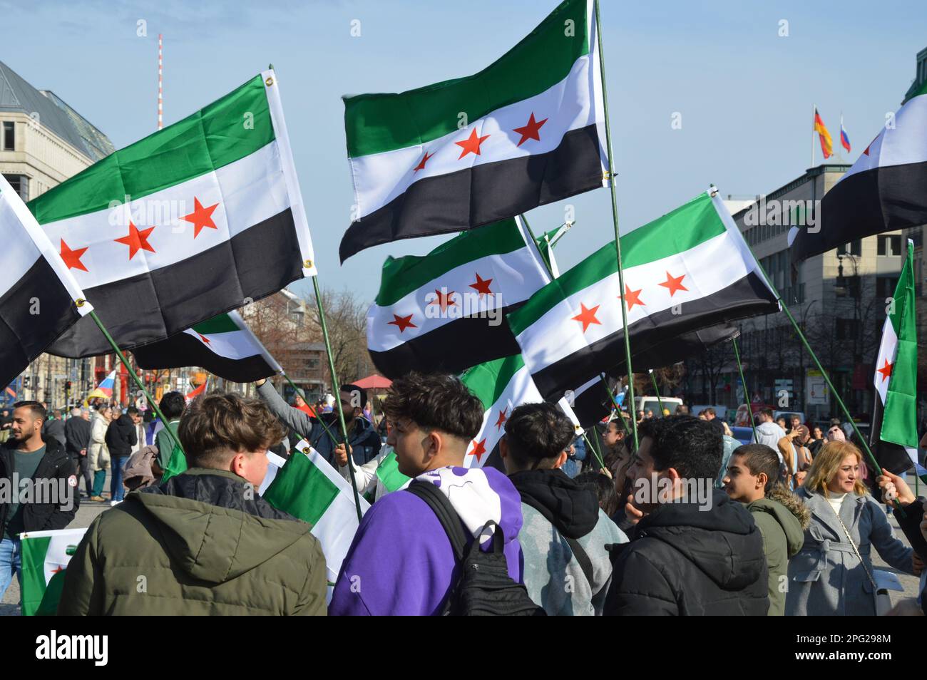 Berlin, Germany - March 18, 2023 - "Revolution until Victory" - Syrian ...