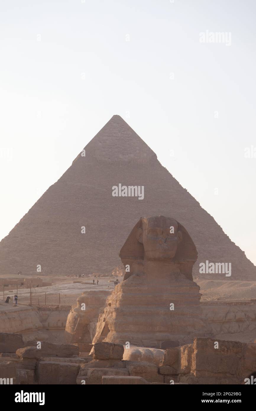 Egypt, Giza, the Sphynx and great Pyramids of Giza Stock Photo - Alamy