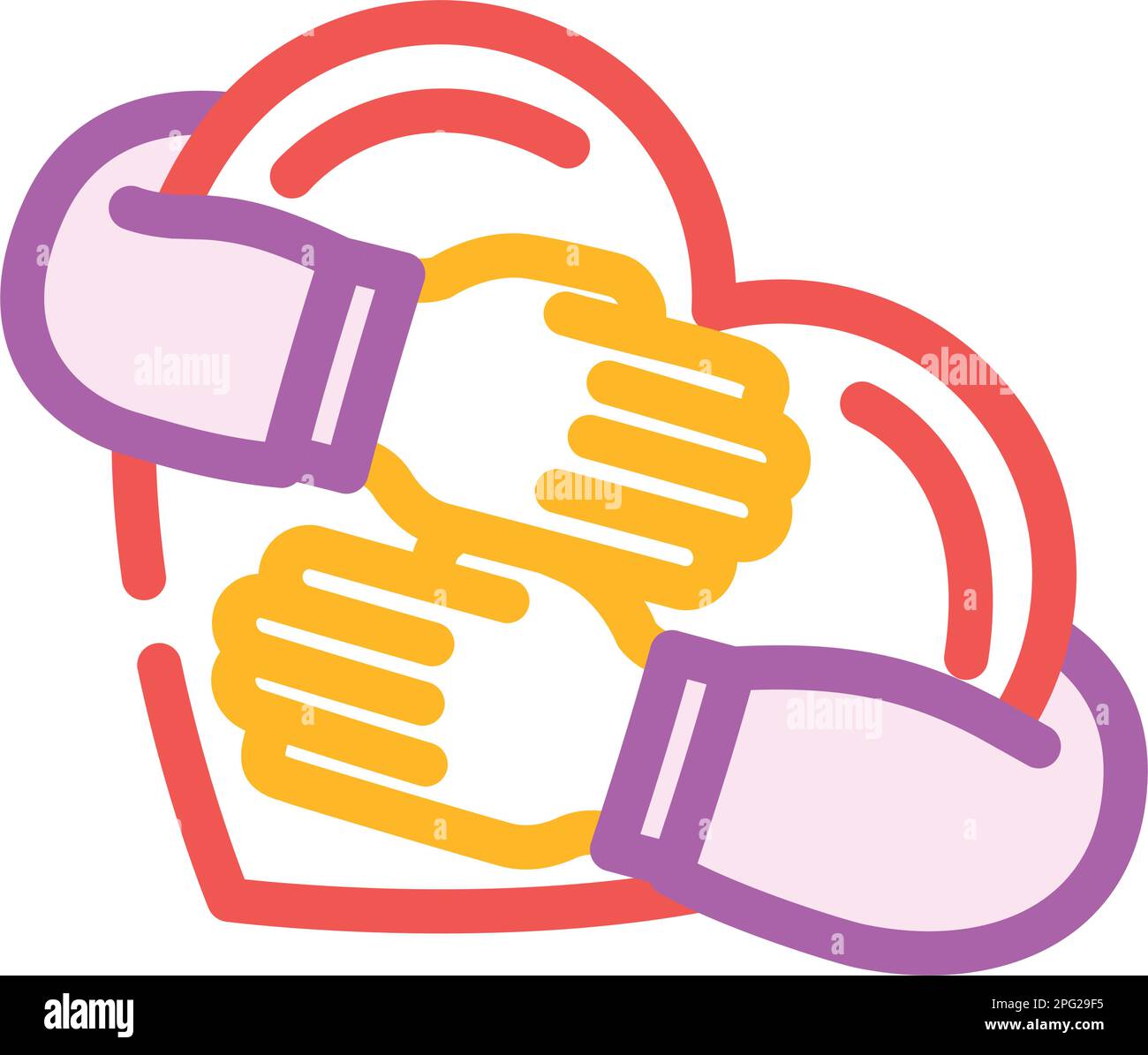 cuddle headache treatment color icon vector illustration Stock Vector ...