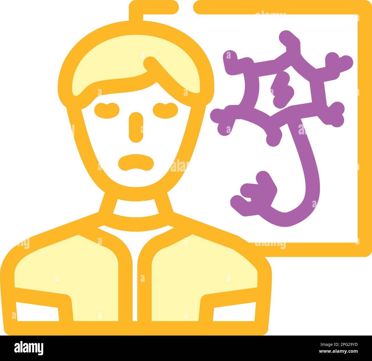 nervous person stress headache color icon vector illustration Stock ...