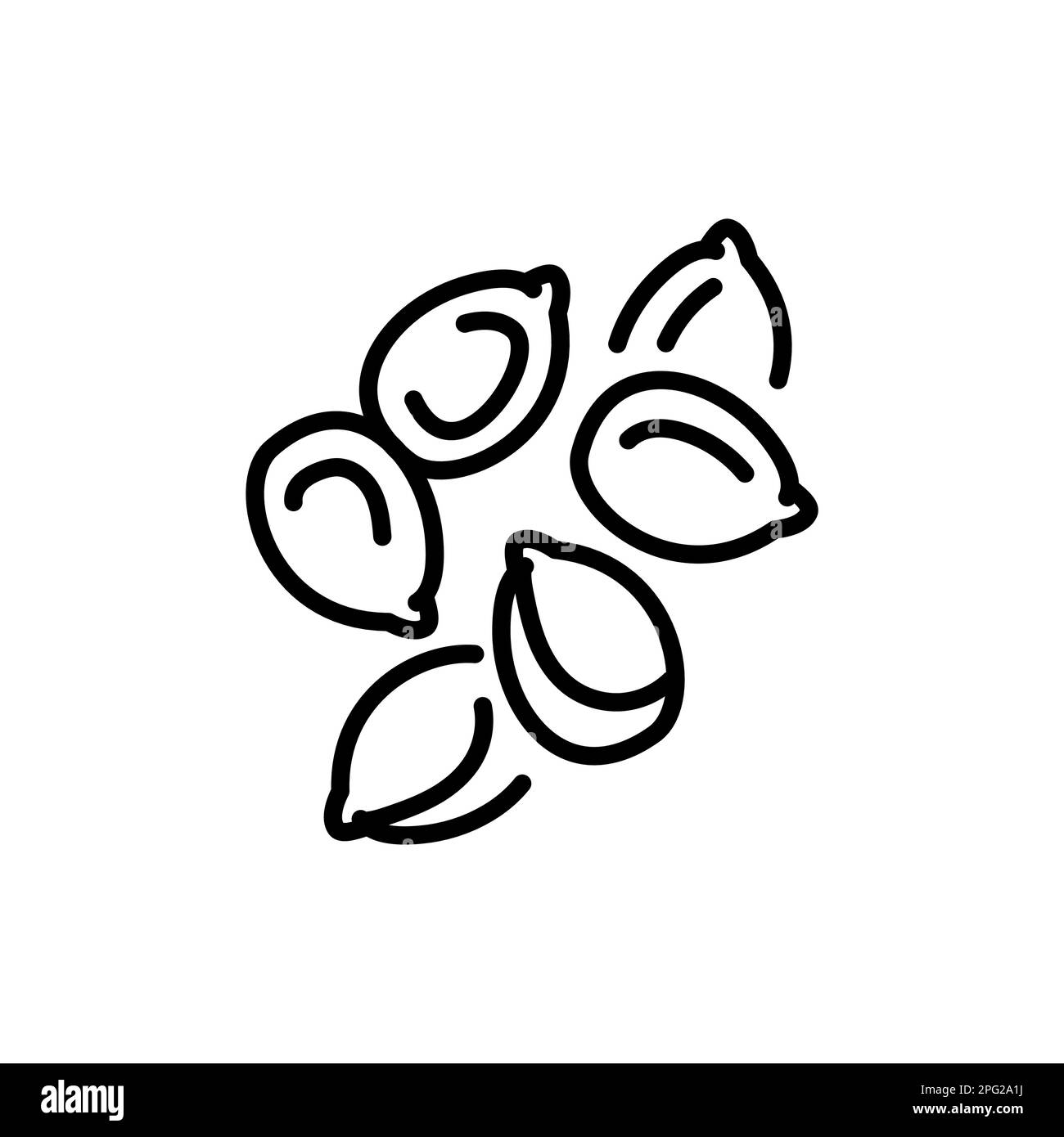 Corn seeds black line icon. Natural organic super food. Pictogram for ...