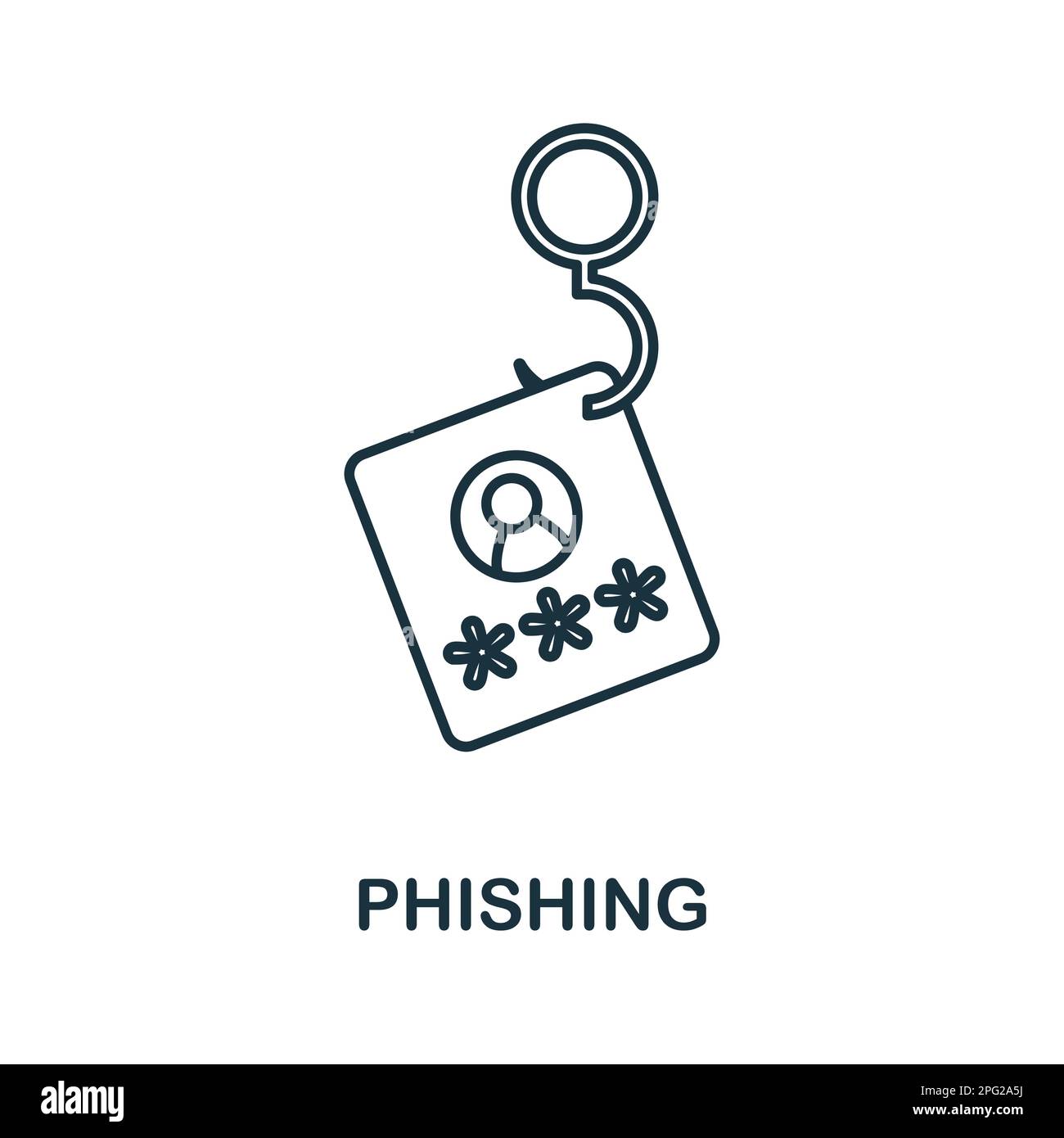 Password line icon. Simple element from internet security collection ...