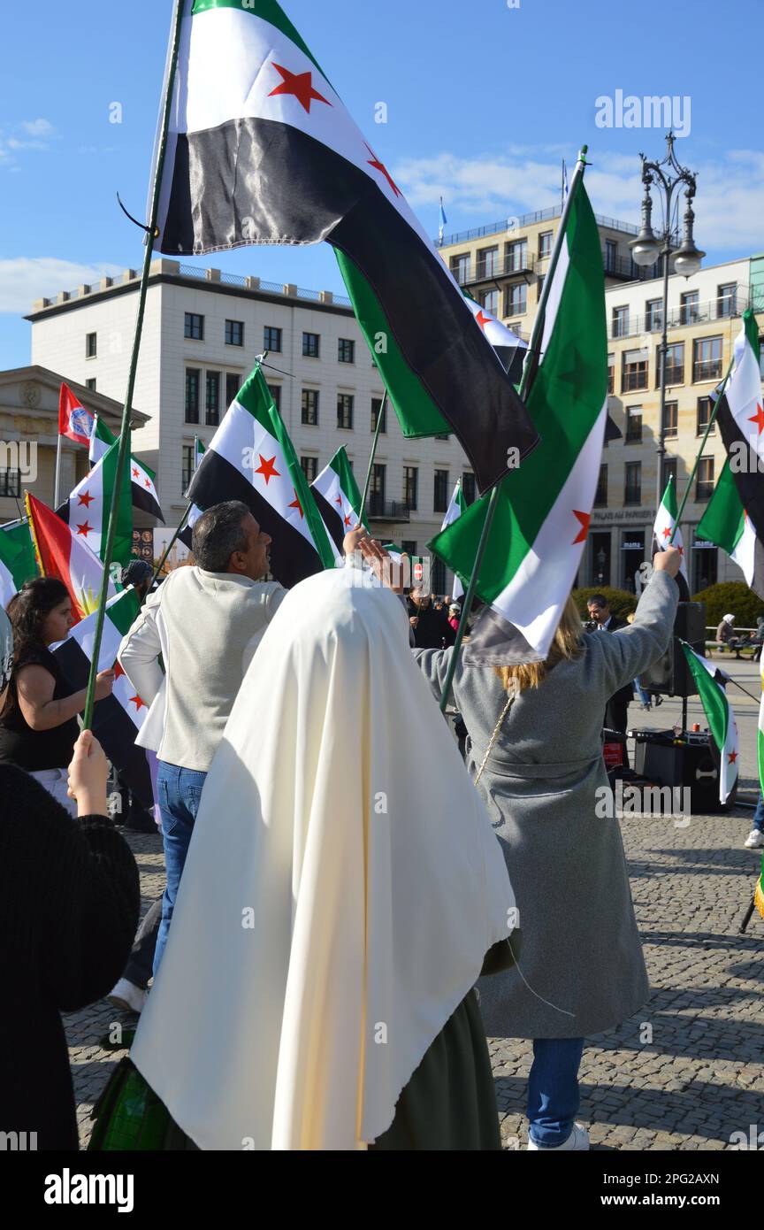 Berlin, Germany - March 18, 2023 - "Revolution until Victory" - Syrian ...